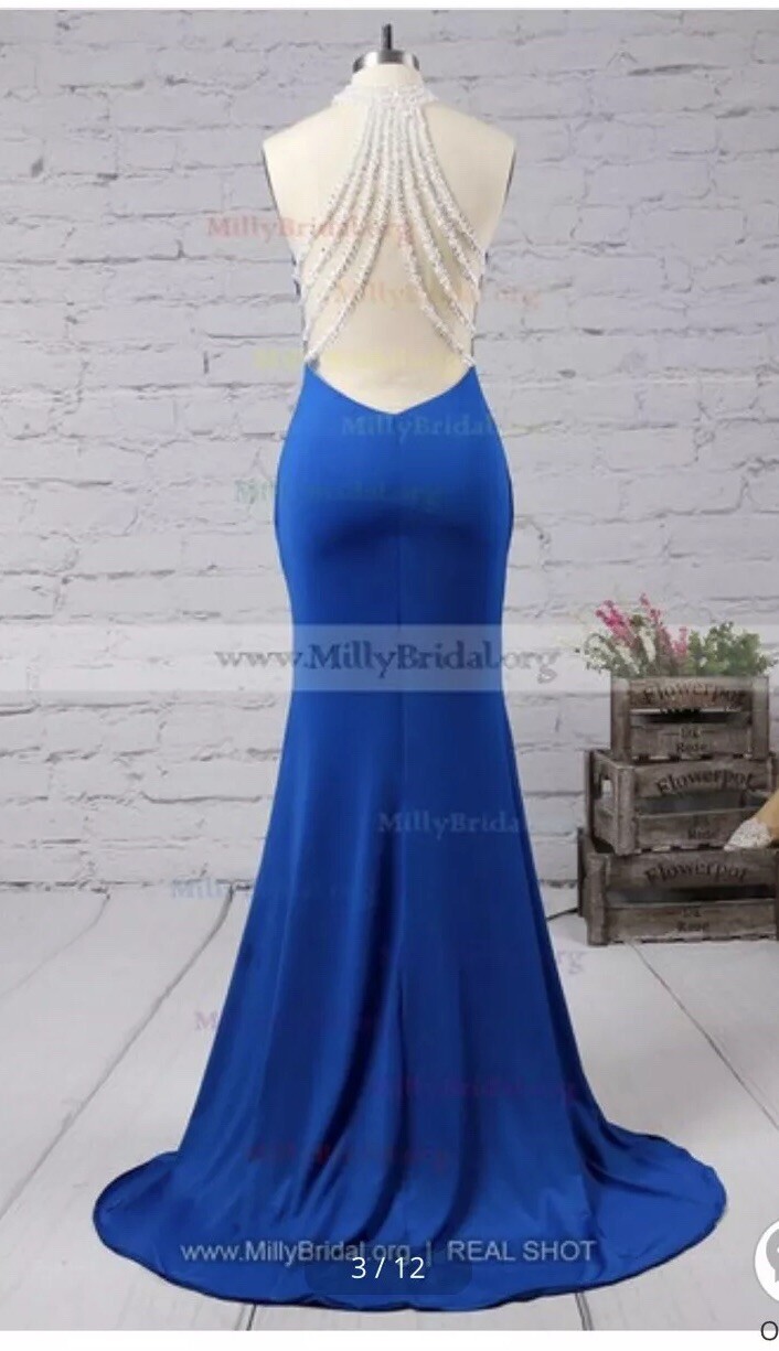33. Milly Designer Train Beaded Prom Formal Dress M… - Gem