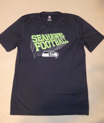 NFL SEATTLE SEAHAWKS Youth XL 18/20 Navy Performance S/S Shirt Great ...