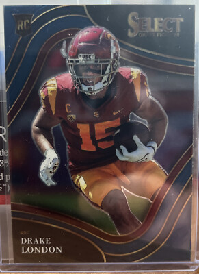 2022 NFL Select Draft Picks Drake London Field Level Rookie Card RC USC ...