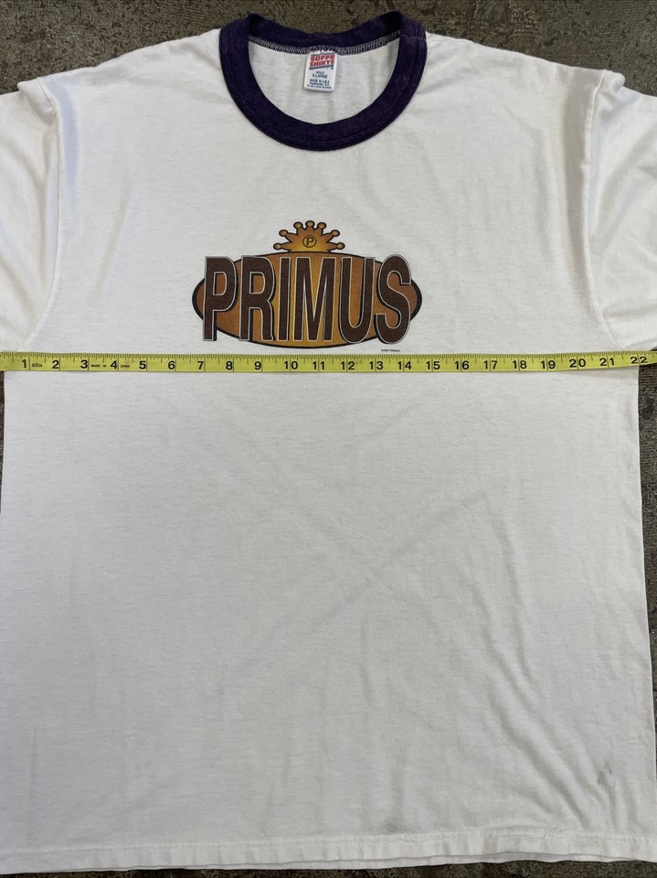 Vintage 90s Primus Tales From The Punchbowl Ringer Tee XL White Blue ...