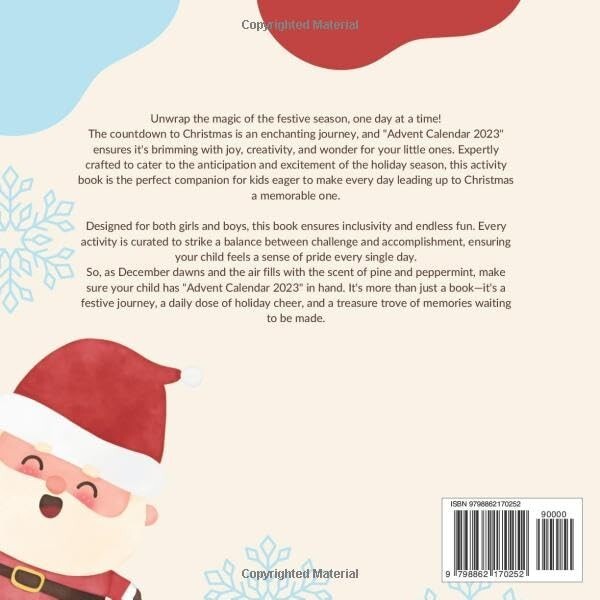 ADVENT CALENDAR 2023: CHRISTMAS COUNTDOWN ACTIVITY BOOK FOR KIDS MAZES ...
