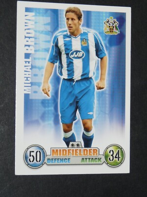 MICHAEL BROWN WIGAN LATICS TOPPS CARD PREMIER LEAGUE FOOTBALL 2007-2008 ...