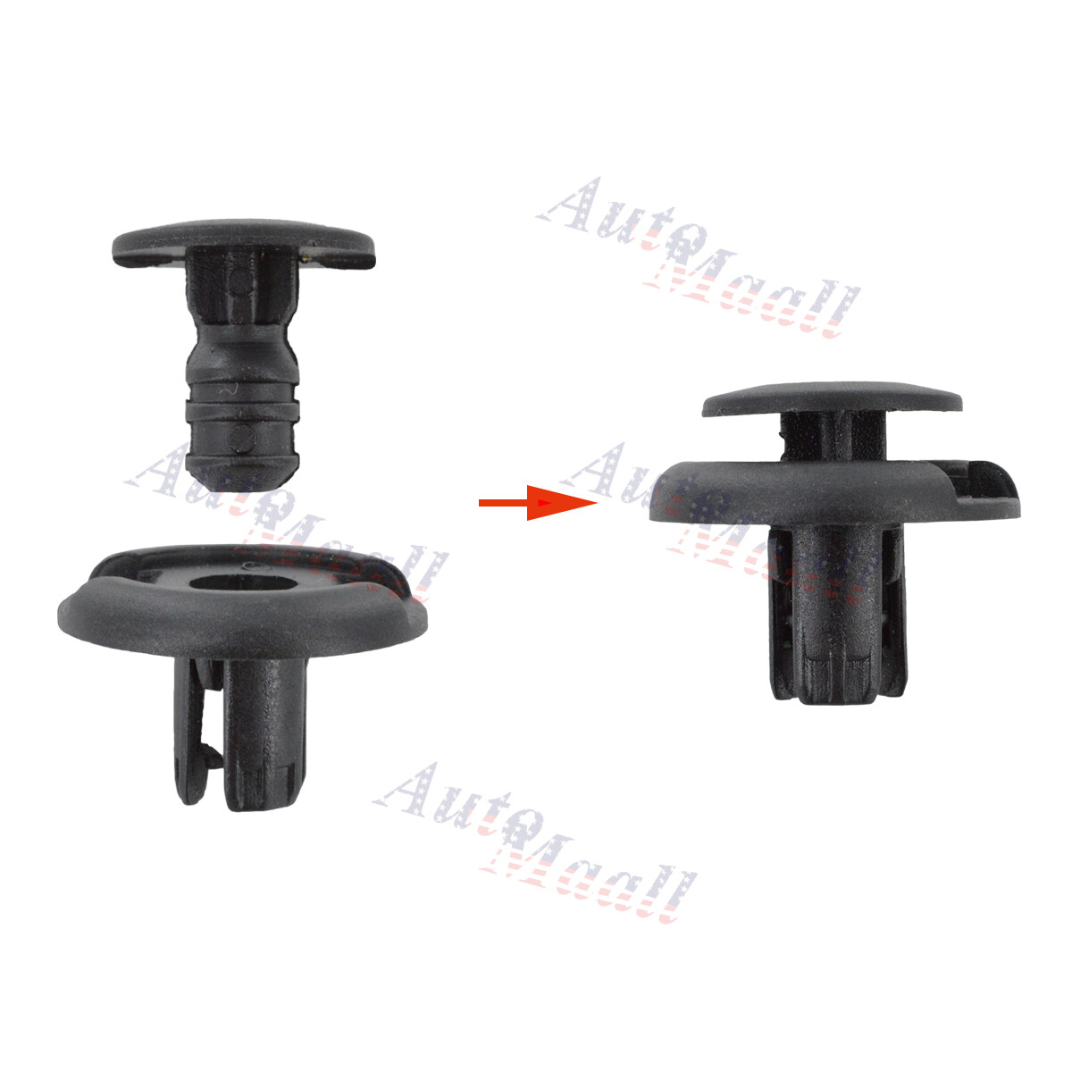 100pcs Fender Bumper Clips For 7mm Hole Suzuki Vitara SX4 Sidekick ...