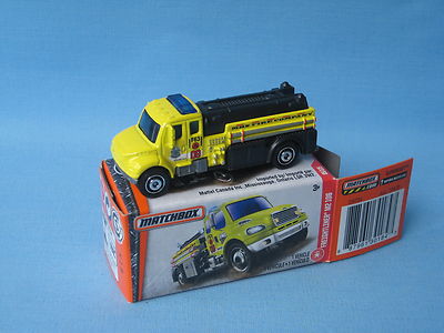 Matchbox Freightliner Tanker Fire Engine Yellow in Picture Box Toy ...