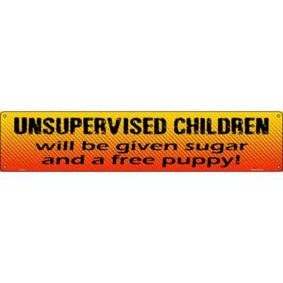 Unsupervised Children Novelty Metal Street Sign ST-368 | eBay
