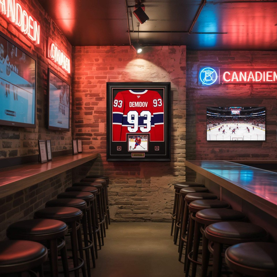 Ivan Demidov Signed Jersey Framed Montreal Canadiens Red Fanatics ...