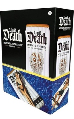 Liquid Death 6’ Pool Float: Adult Novelty Water Inflatables Quench Your ...
