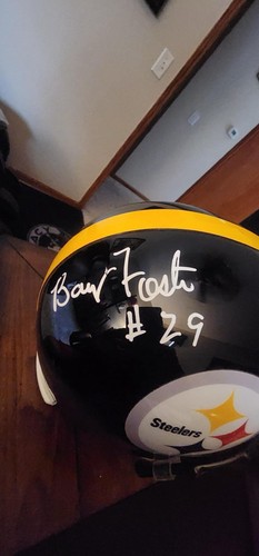 BARRY FOSTER SIGNED AUTOGRAPH FULL SIZE PITTSBURGH STEELERS HELMET Lots ...