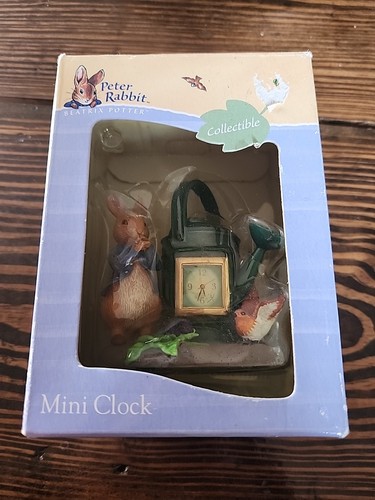 PETER RABBIT NIB BEATRIX POTTER COLLECTIBLE MINI CLOCK FREDERICK WARNE ...