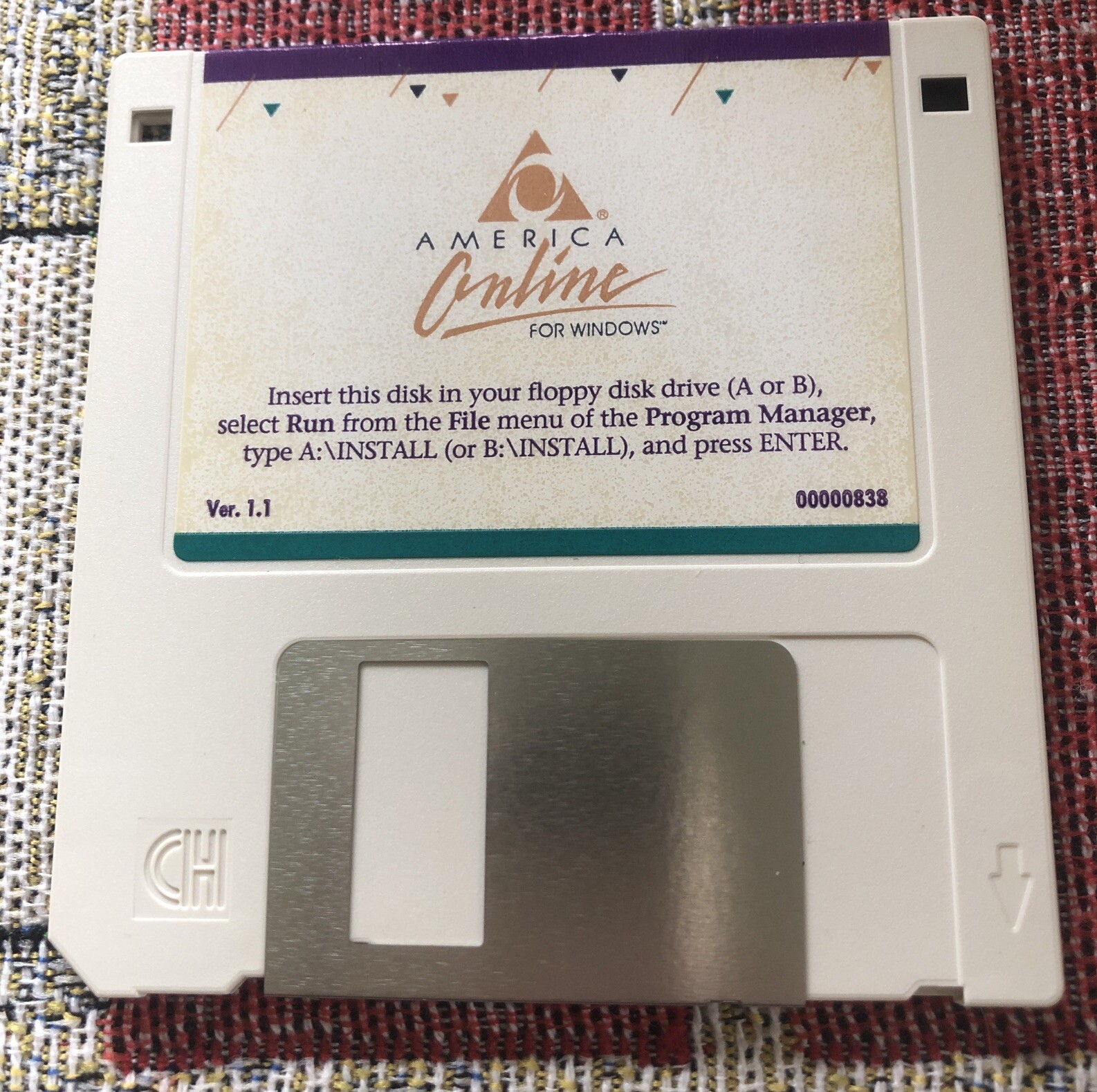 RARE Version 1.1 America Online Floppy Disk, AOL Collector's Item, Free ...