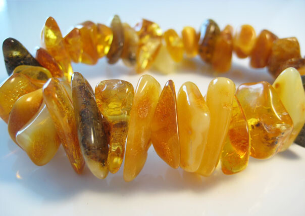 Genuine Massive Multicolour Amber Baltic Amber Elastic Bracelet 35 gr ...