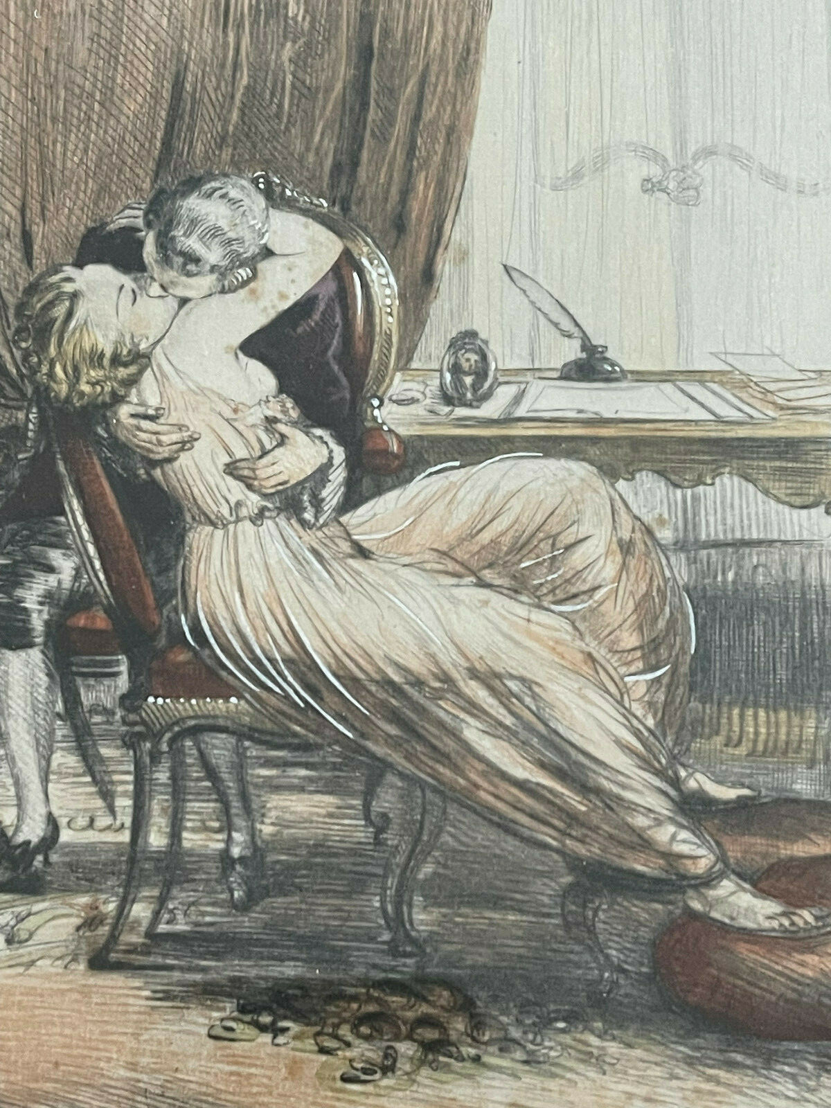 Paul Emile Bécat curiosa Le baiser rare eaux fortes signées superbe ...