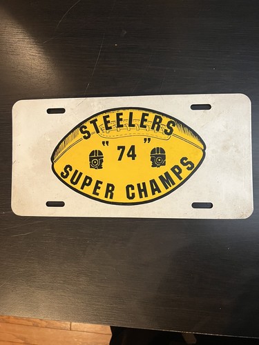 Vintage Steelers License Plate 74 Super Bowl Champs | eBay
