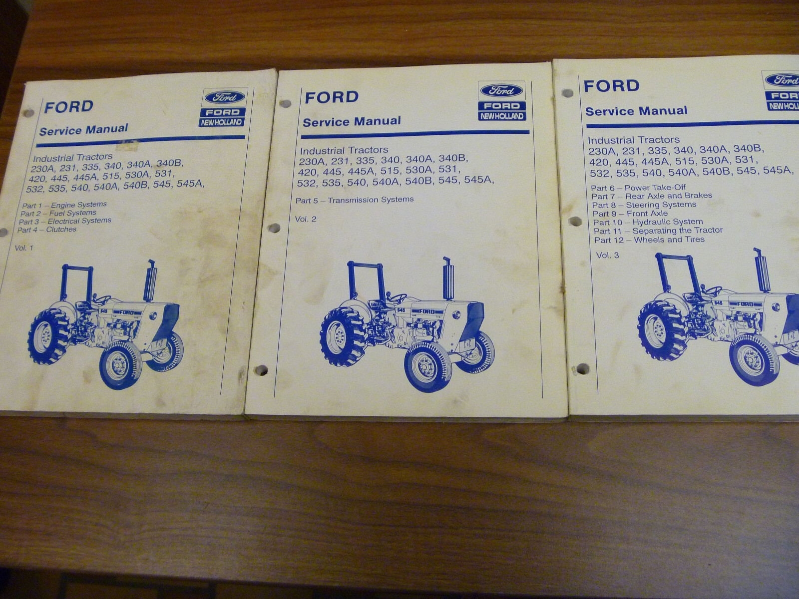Ford New Holland 540A 540B 545 545A Industrial Tractors Service Repair ...