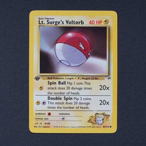 LT. SURGE'S VOLTORB Gym Heroes 1ST EDITION Pokemon Card 84/132 | eBay ...