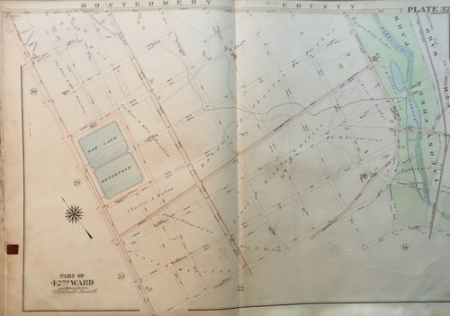 1913 PHILADELPHIA, PENNSYLVANIA OAK LANE RESERVOIR TACONY CREEK PARK ...