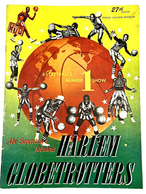 1953-54 Harlem Globetrotters Program-Goose Tatum Leon Hillard Walter ...