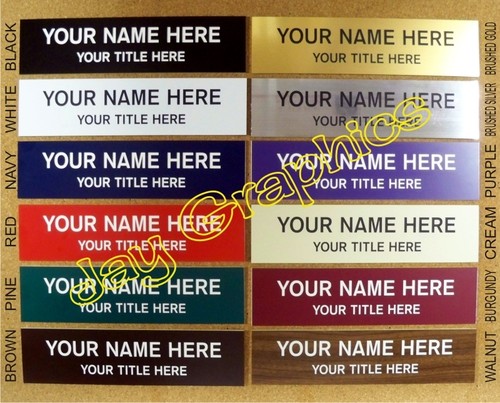 Custom Engraved 2x8 Name Plate / Wall Door or Desk Sign Plaque Home ...