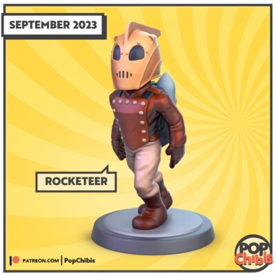 Rocketeer | POP | CHIBI | 60mm base | 1:20 | 3D print | Model Kit ...