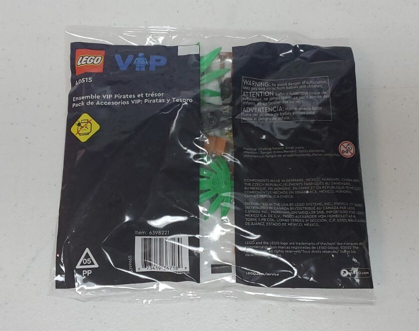 LEGO VIP Add-On Pack #40515 Pirates and Treasure Building Kit - Factory ...