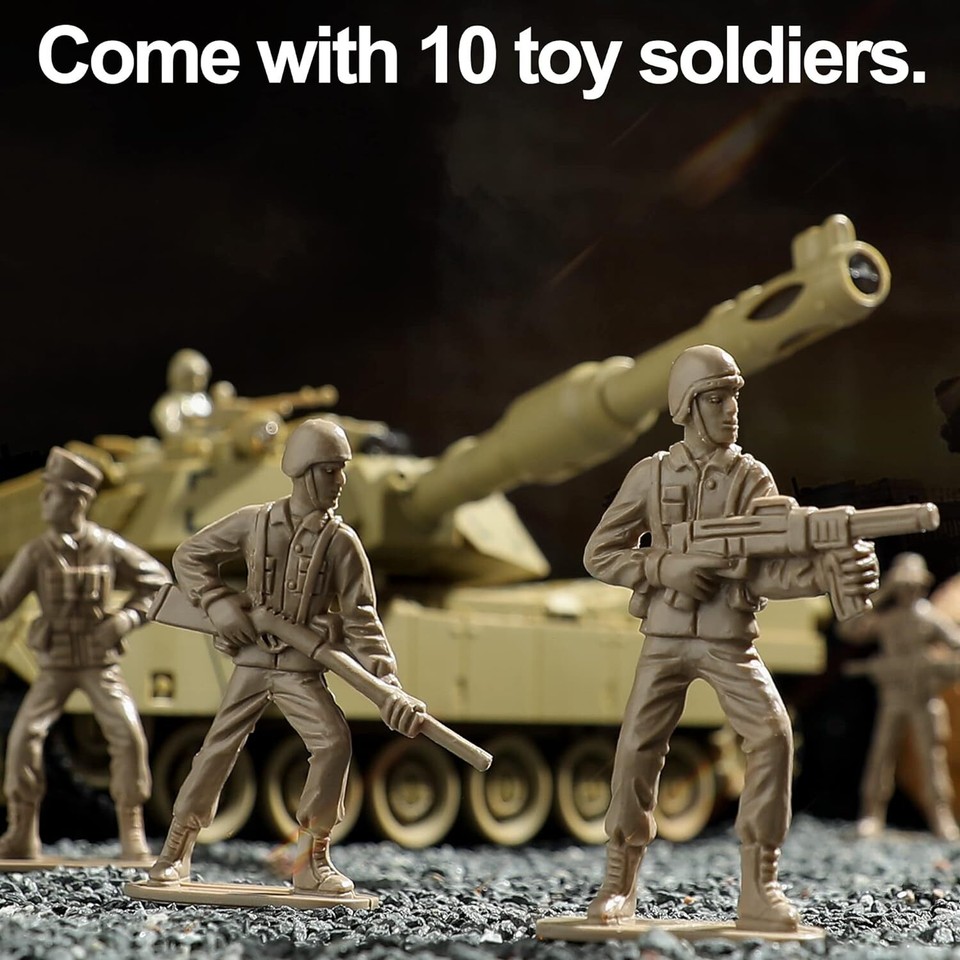 Abrams Army Tank Remote Control 2.4Ghz 9-Channel RC Military Vehicles ...