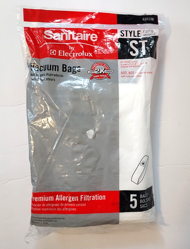 5 Vacuum Bags Sanitaire ST Premium Synthetic Vacuum Bags, 63213B *New ...