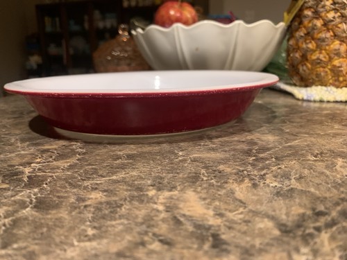 Rare Vintage Pyrex Glass TNT Burgundy Maroon Pie Plate #209 | eBay