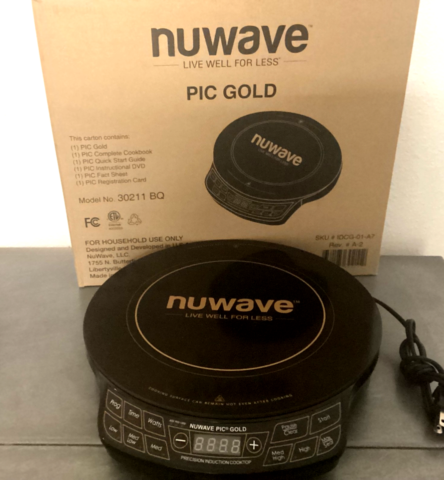 Nuwave PIC GOLD Precision Portable Induction Cooktop Model 30211 BQ New ...