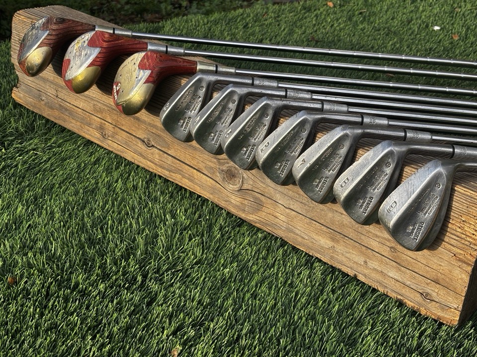 Kenneth Smith Forged Iron Set 3-9 + Persimmon 2 3 5 Woods RH Vintage ...