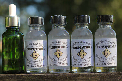 4 Bottles of 100% Pure Gum Spirits of Turpentine (Organic) by Diamond G ...