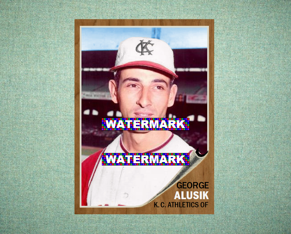 George Alusik Kansas City Athletics A's 1962 Style Custom Baseball Art ...