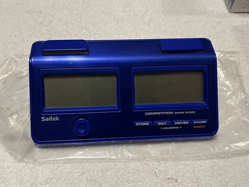 Saitek Mephisto Competition Chess Game Clock LCD Digital Timer Blue B2 ...