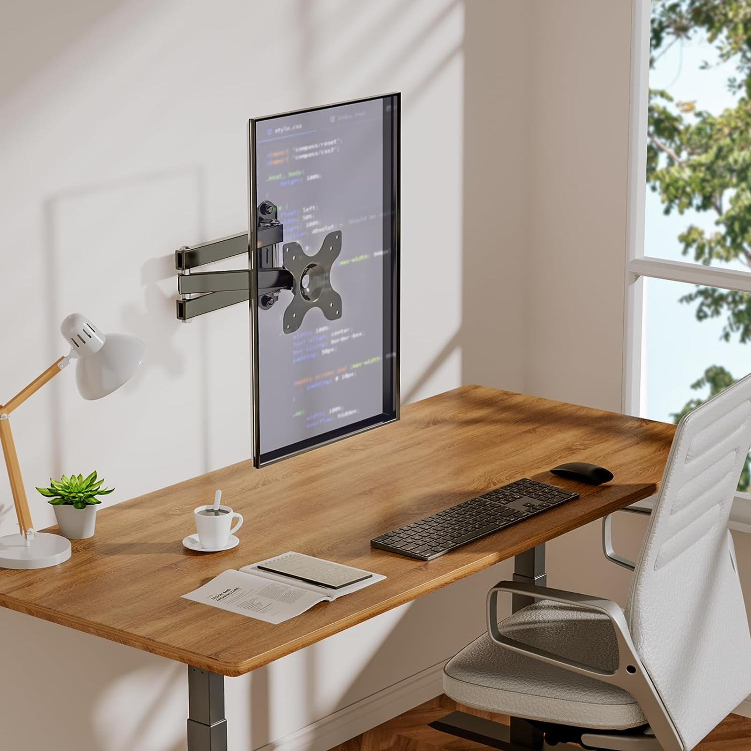 TV Wall Mount Articulating LCD Monitor Full Motion 15 Inch Extension ...