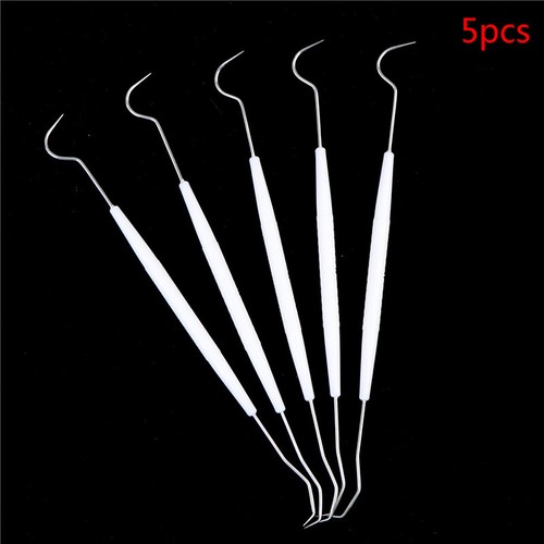5Pcs/lot Dentist Teeth Clean Hygiene Probe hook Pick Stainless Steel ...