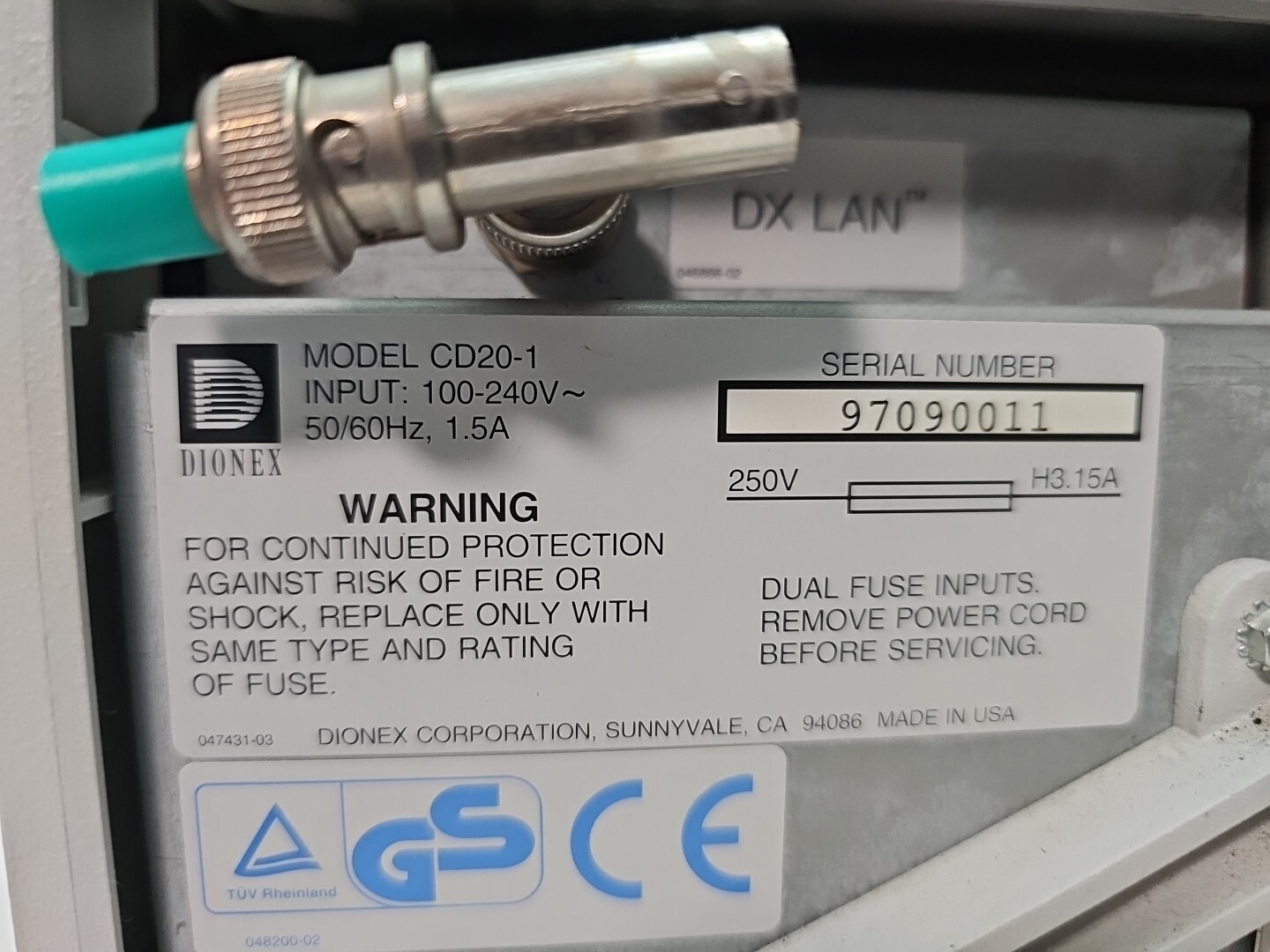 Dionex CD20 CD20-1 HPLC Conductivity Detector Ion Chromotography HPLC ...