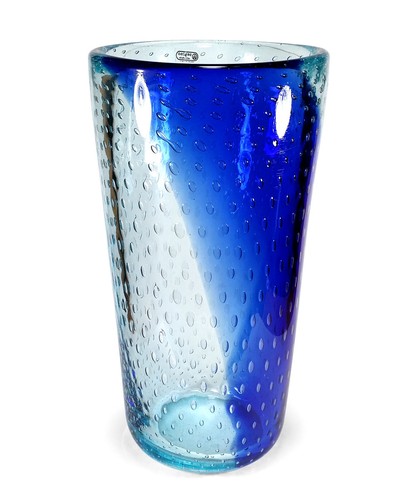 MONUMENTAL 15.5" VINTAGE ITALIAN MURANO ART GLASS BULLICANTE VASE ...
