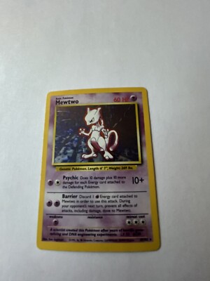 Pokémon TCG Mewtwo Base Set 10/102 Holo Unlimited Holo Rare | eBay