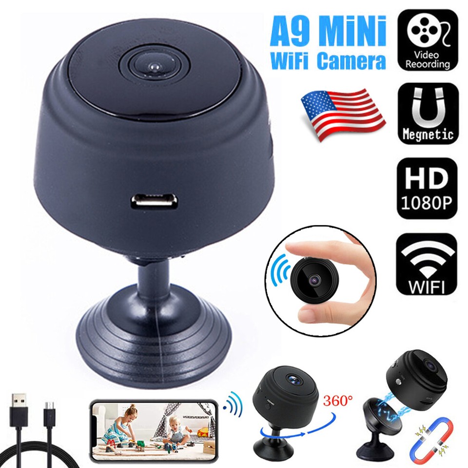 Mini Wireless Hidden Spy Camera HD 1080P WiFi Smart Home Security Night ...