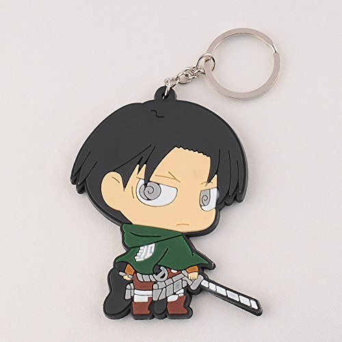 Hot Cos Shingeki no Kyojin Levi Rivaille Key Chain Figure Attack On ...
