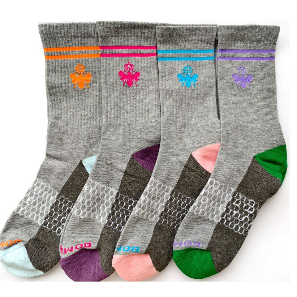 4pairs BOMBAS Women's Lightweight streak Chroma Calf Socks Size Medium ...