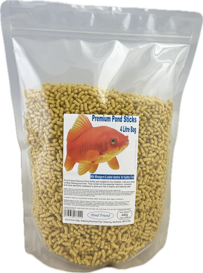 Pond Friend Premium Food Sticks Floating Goldfish Koi Feed 1L 4L 7L 10L ...