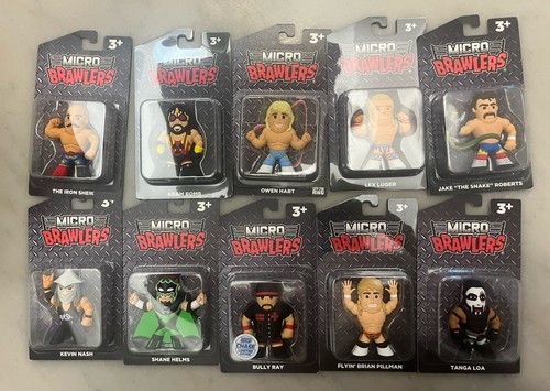 Micro Brawlers Lot Of 10 (1 Chase) Bully Ray, Hurricane, Lex Luger ...