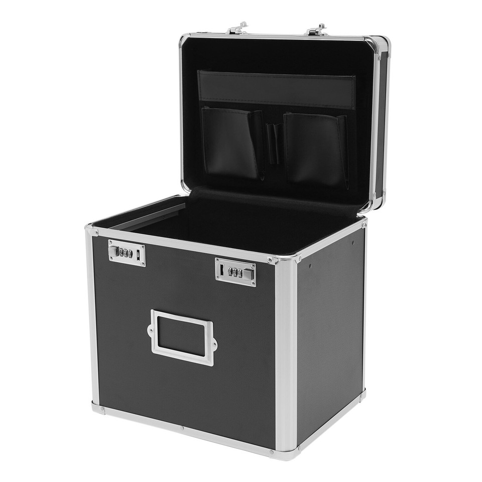 Large, Portable Locking Storage Box for Filing Letters & Documents w ...