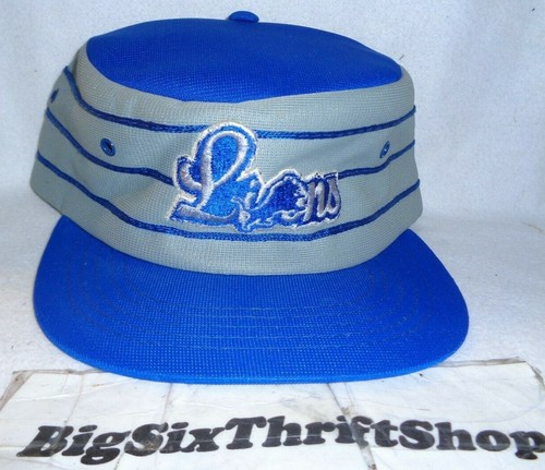 Vintage Detroit Lions NFL Sports Specialties Snapback Script Pillbox ...