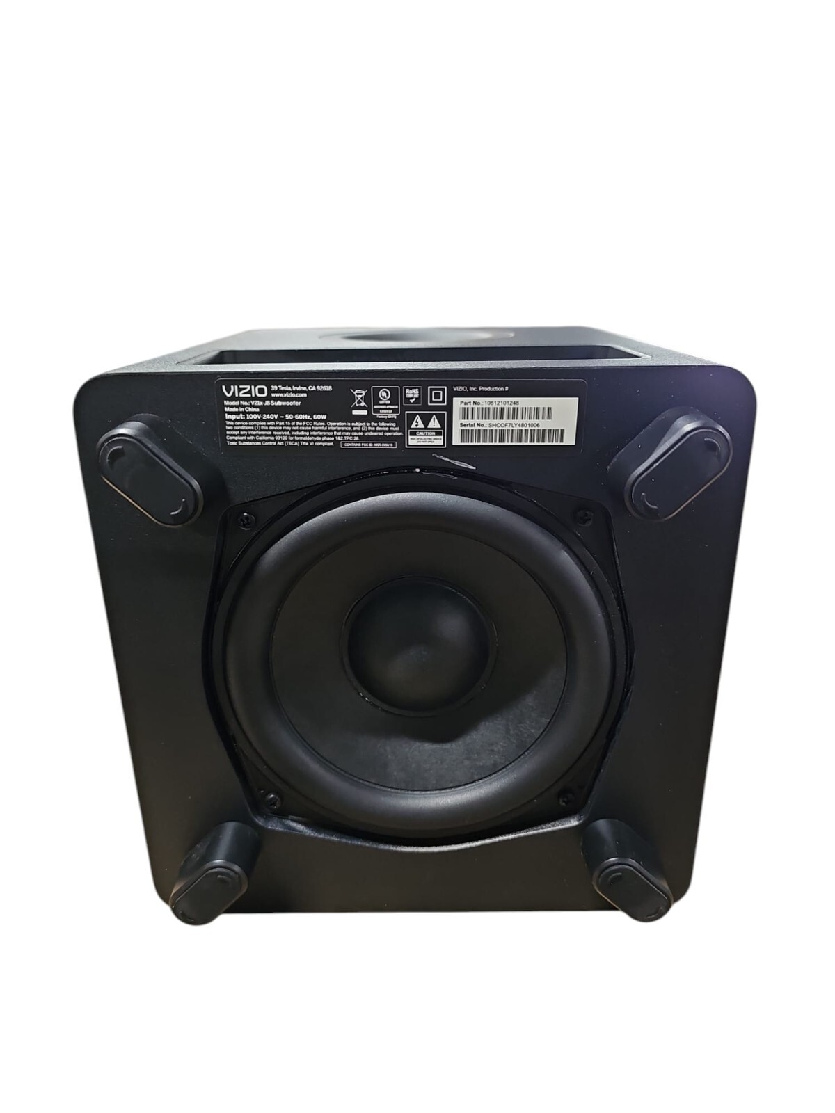 VIZIO V21x-J8 V-Series 2.1 Home Theater Sound Bar. ##SUBWOOFER &POWER ...