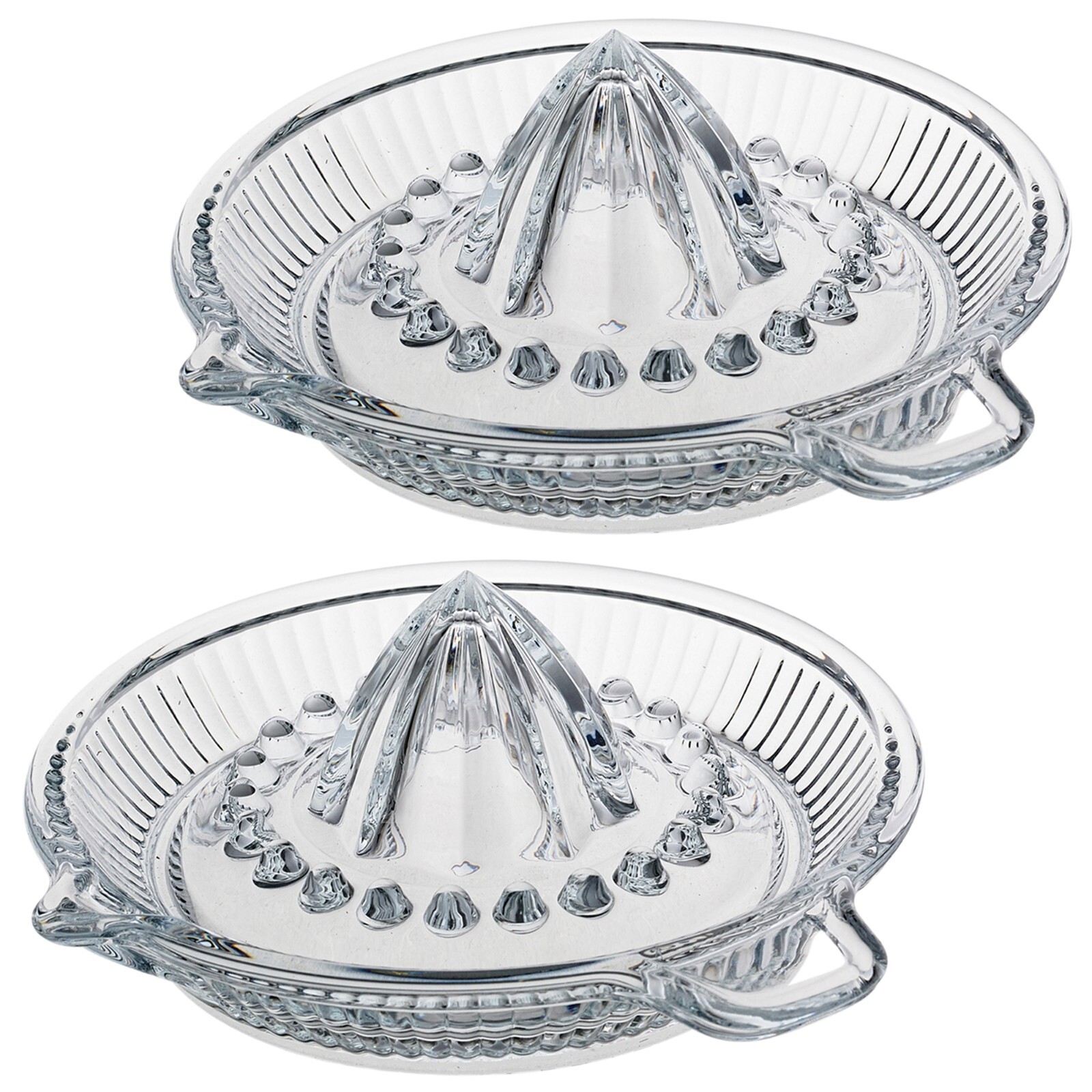 16cm Glass Citrus Lemon Orange Lime Squeezer Strainer Fresh Hand Juicer ...