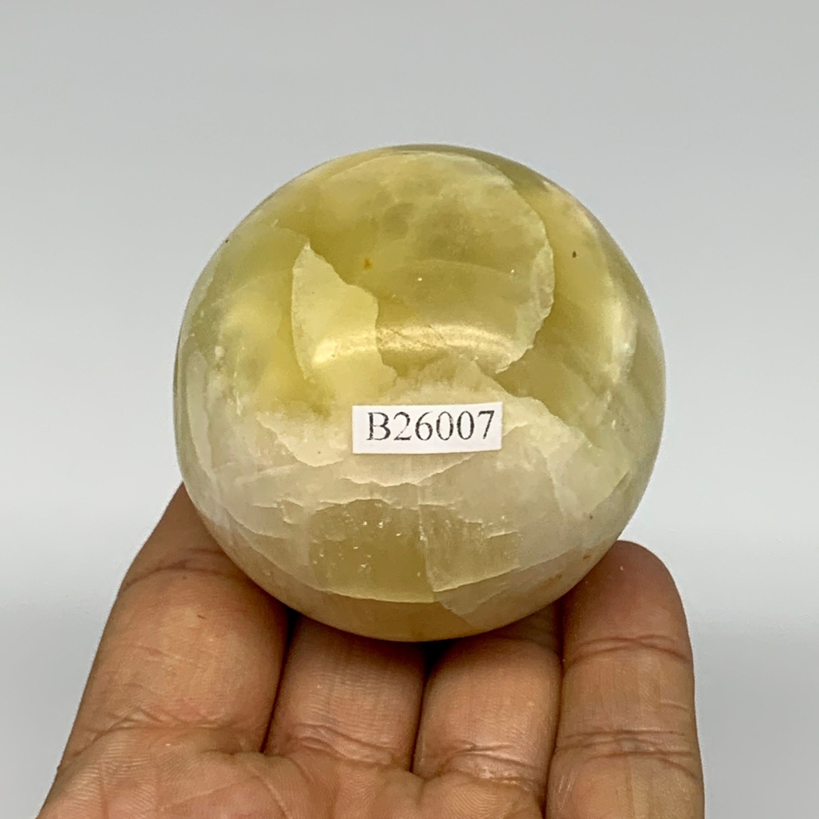 258.6g,2.2"(56mm) Lemon Calcite Sphere Gemstone,Healing Crystal,B26007 ...