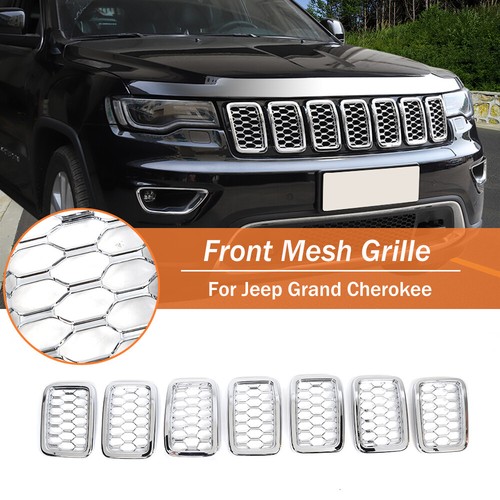 7x Chrome Front Grille Insert Mesh Ring Honeycomb For Jeep Grand ...