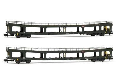 Jouef SNCF, 4-axle container wagon S70, loaded with 2 x 20' containers ...