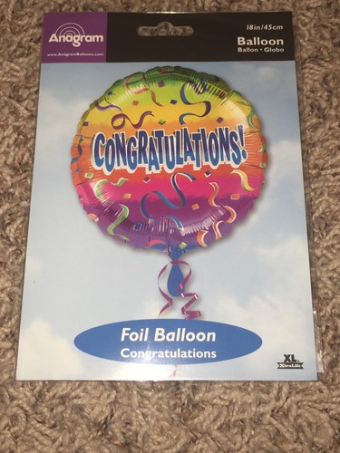 Congratulations 18” Foil Balloons by Anagram 5/pack | eBay